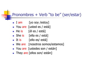 Verbo to be elementary | PPT