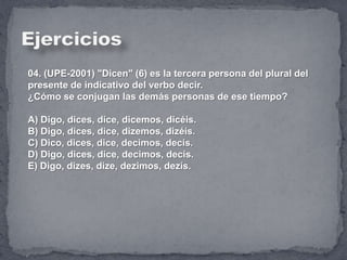 Presente del indicativo y subjuntivo | PPTX
