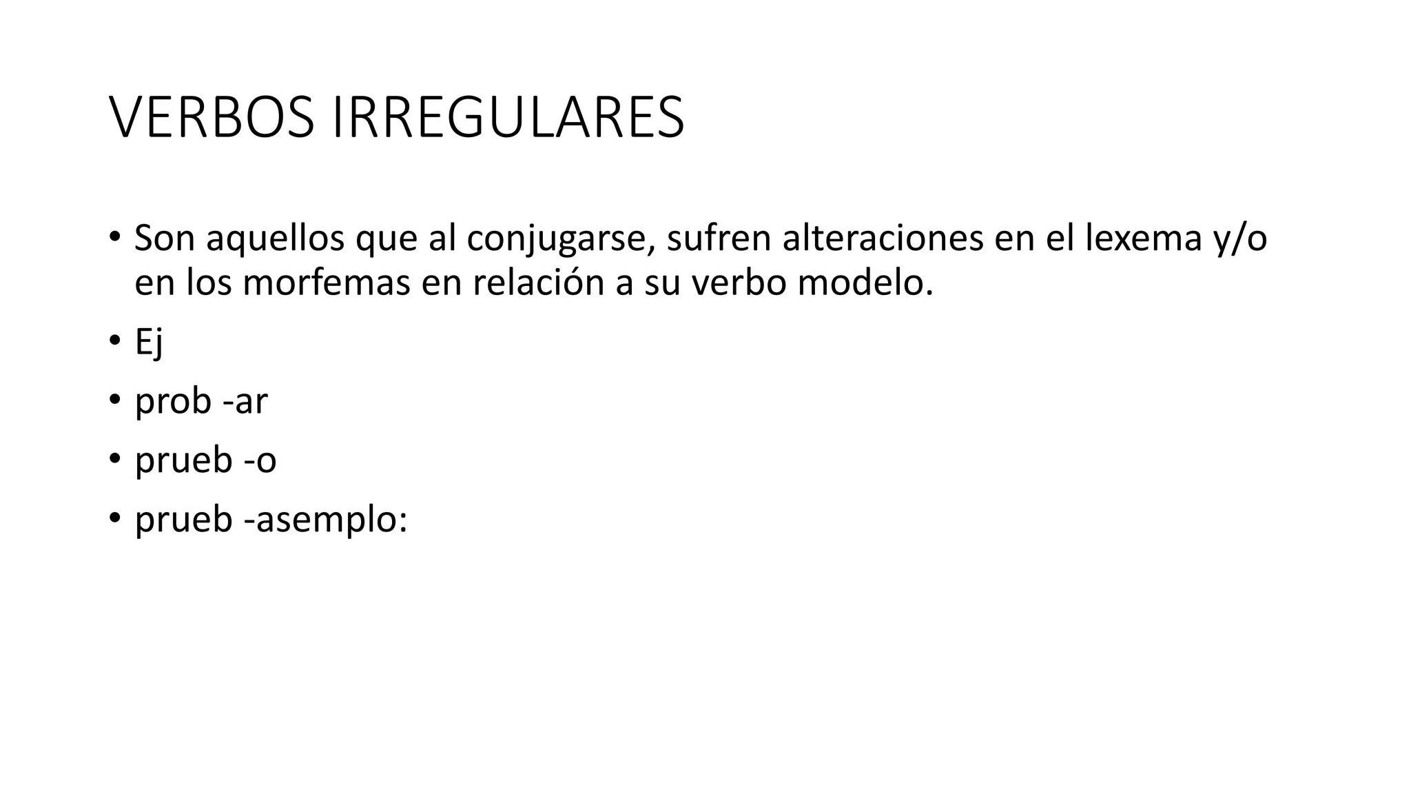 Verbo y su clasificacion | PPT