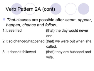 Verb patterns | PPT