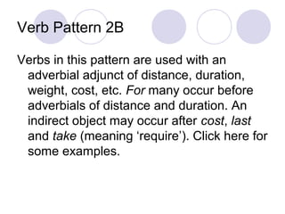 Verb patterns | PPT