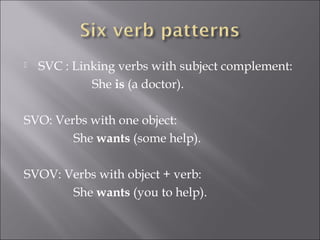 Verb patterns | PPT