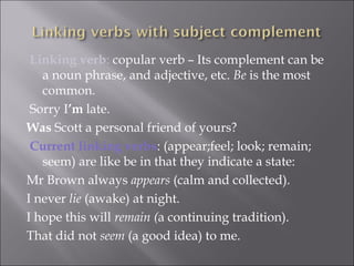 Verb patterns | PPT