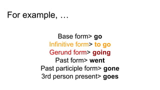 VERB PATTERNS.englishasasecondlanguagepptx | PPT