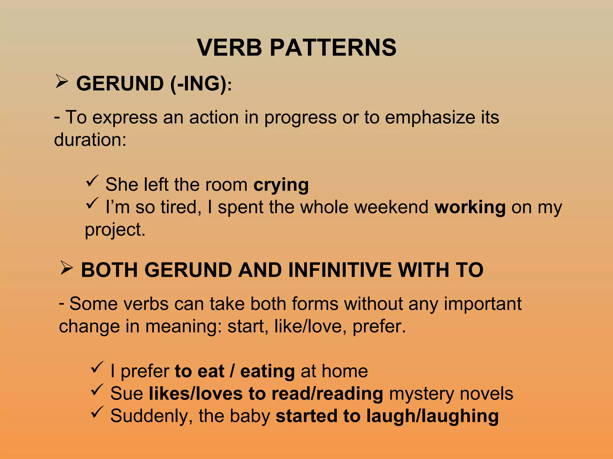 Verb patterns 8 c_revision and more | PPT