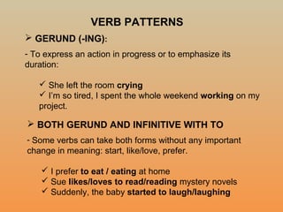 Verb patterns 8 c_revision and more | PPT