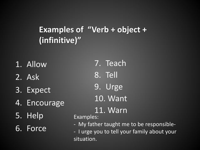 Verb patterns modified | PPT