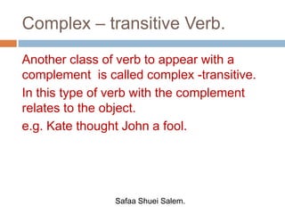 Verb phrase by safaa salem | PPTX