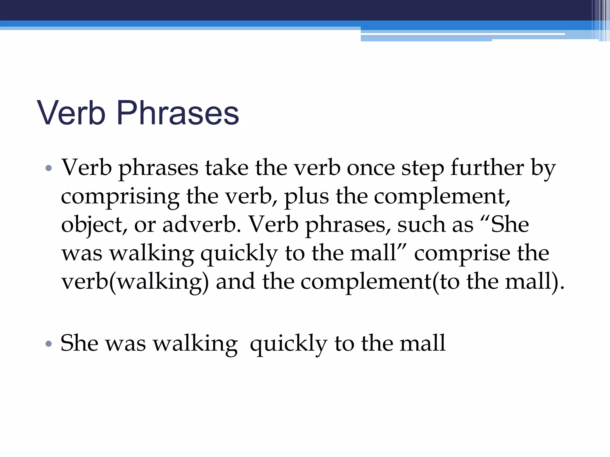 Verb phrases | PPT