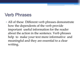 Verb phrases | PPTX