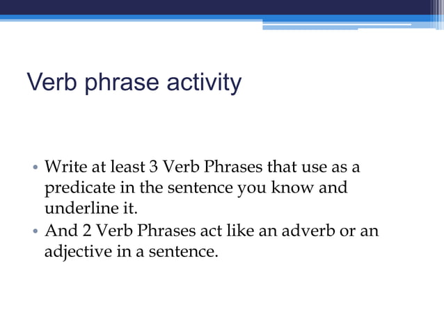 Verb phrases | PPT