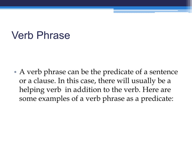 Verb phrases | PPT
