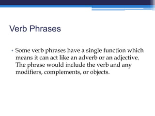 Verb phrases | PPT