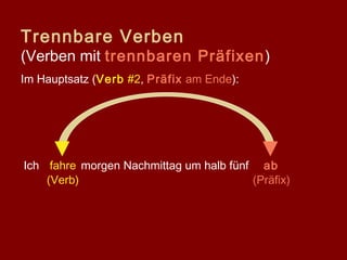 Position of the German Verb, Verbposition | PPT