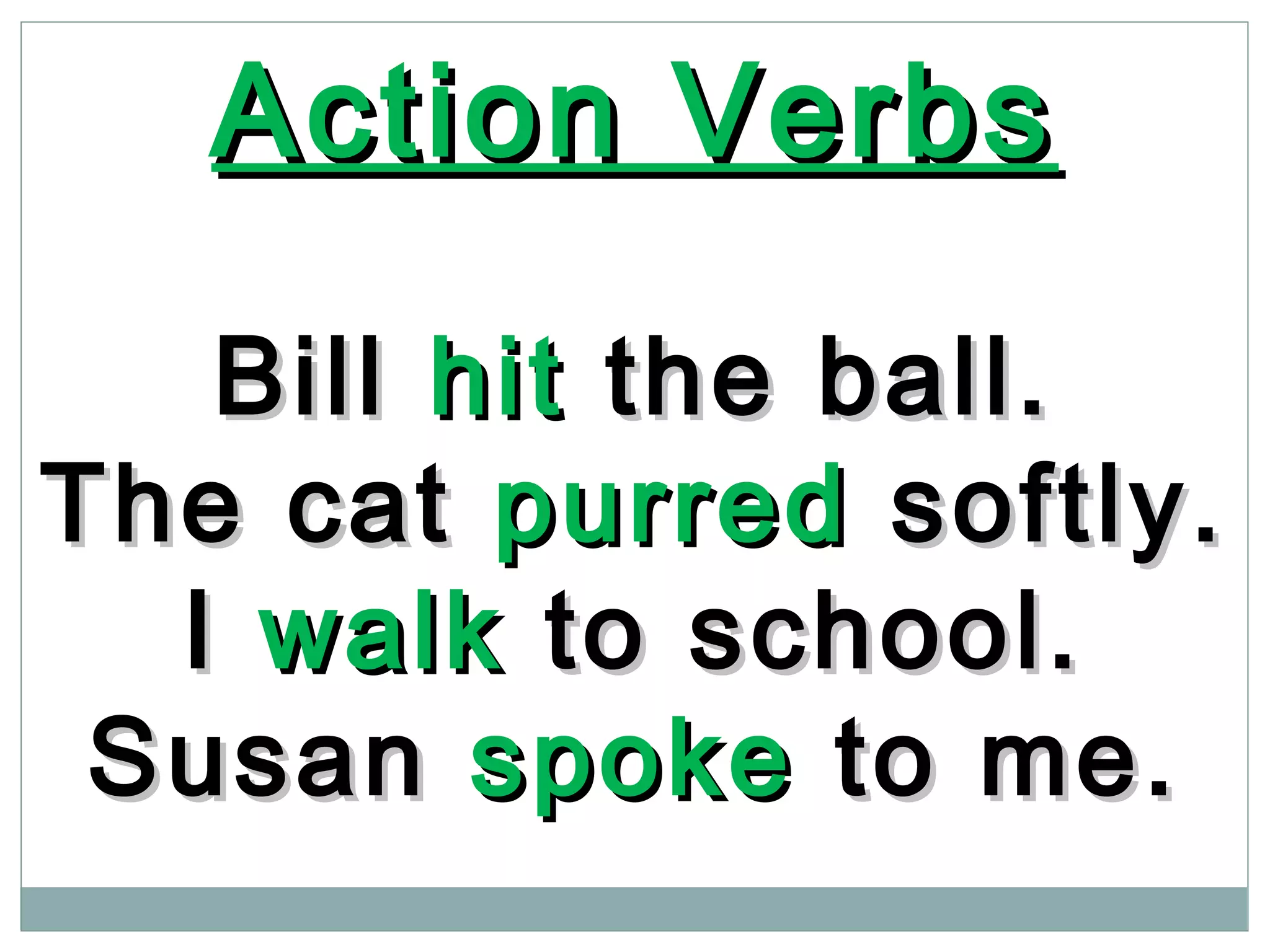 Verb powerpoint | PPT