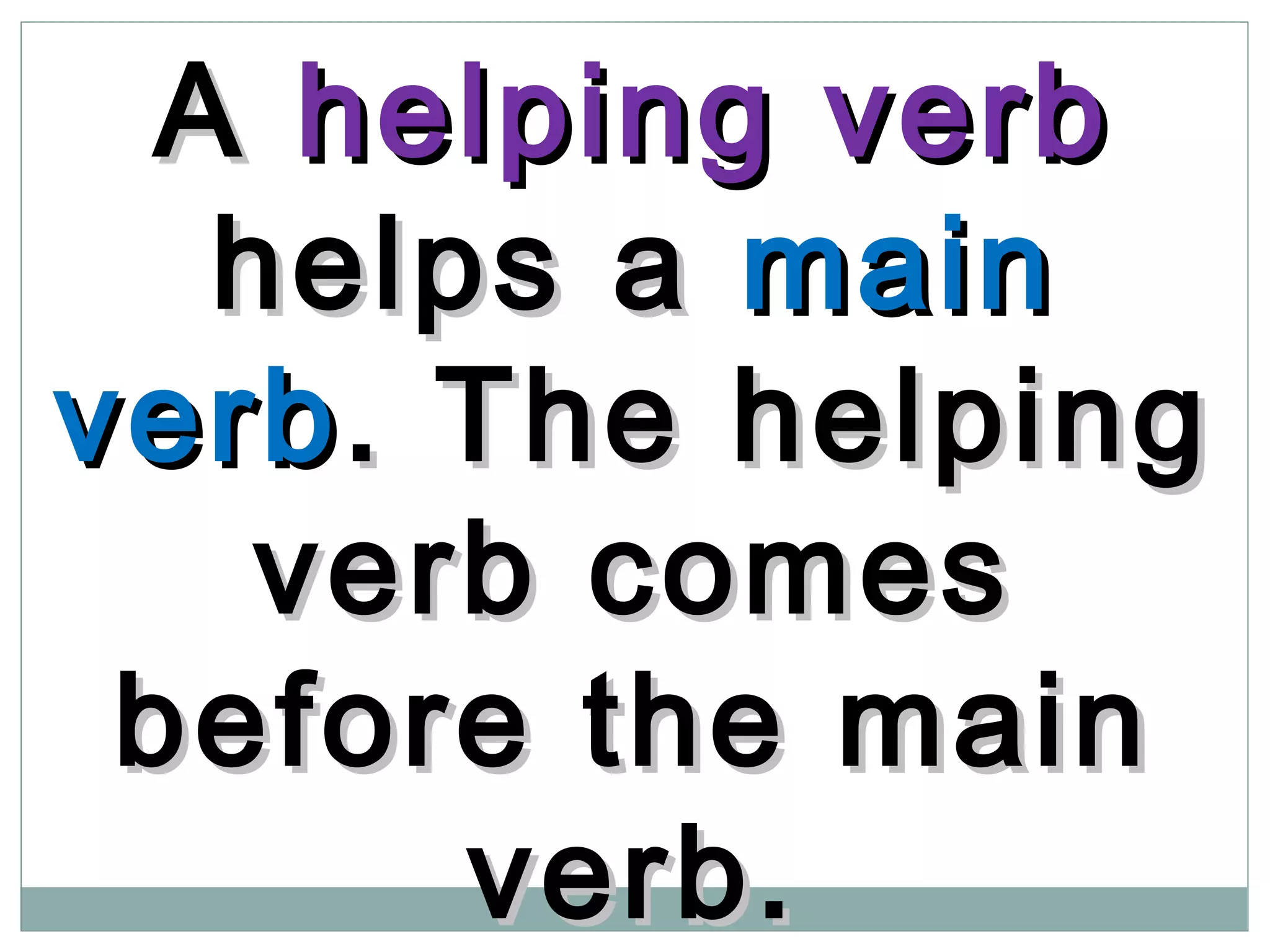 Verb powerpoint | PPT