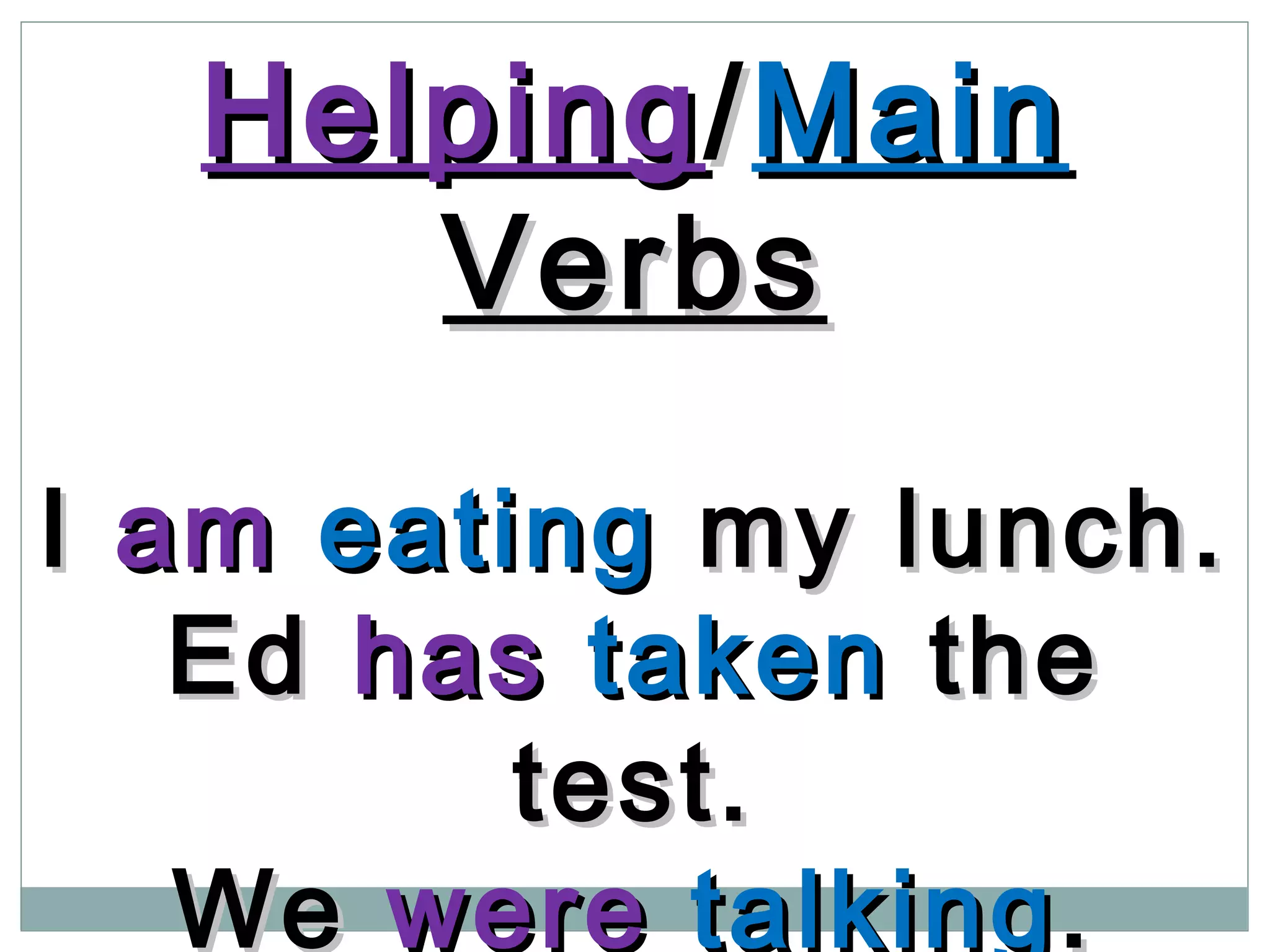Verb powerpoint | PPT