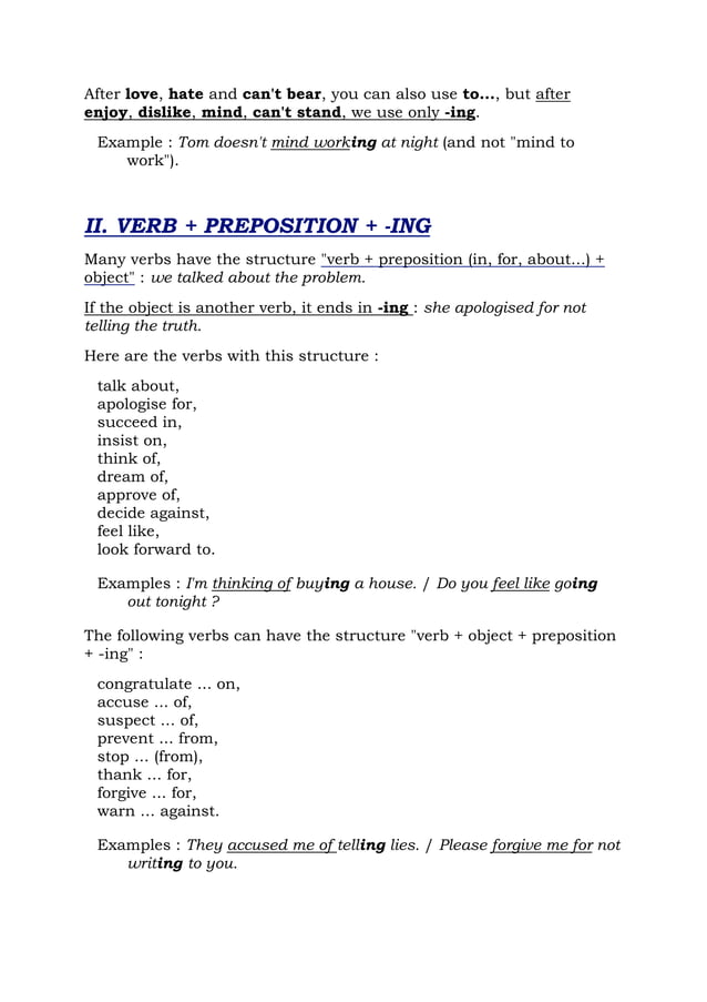 Verb + prep verb+ing | DOCX