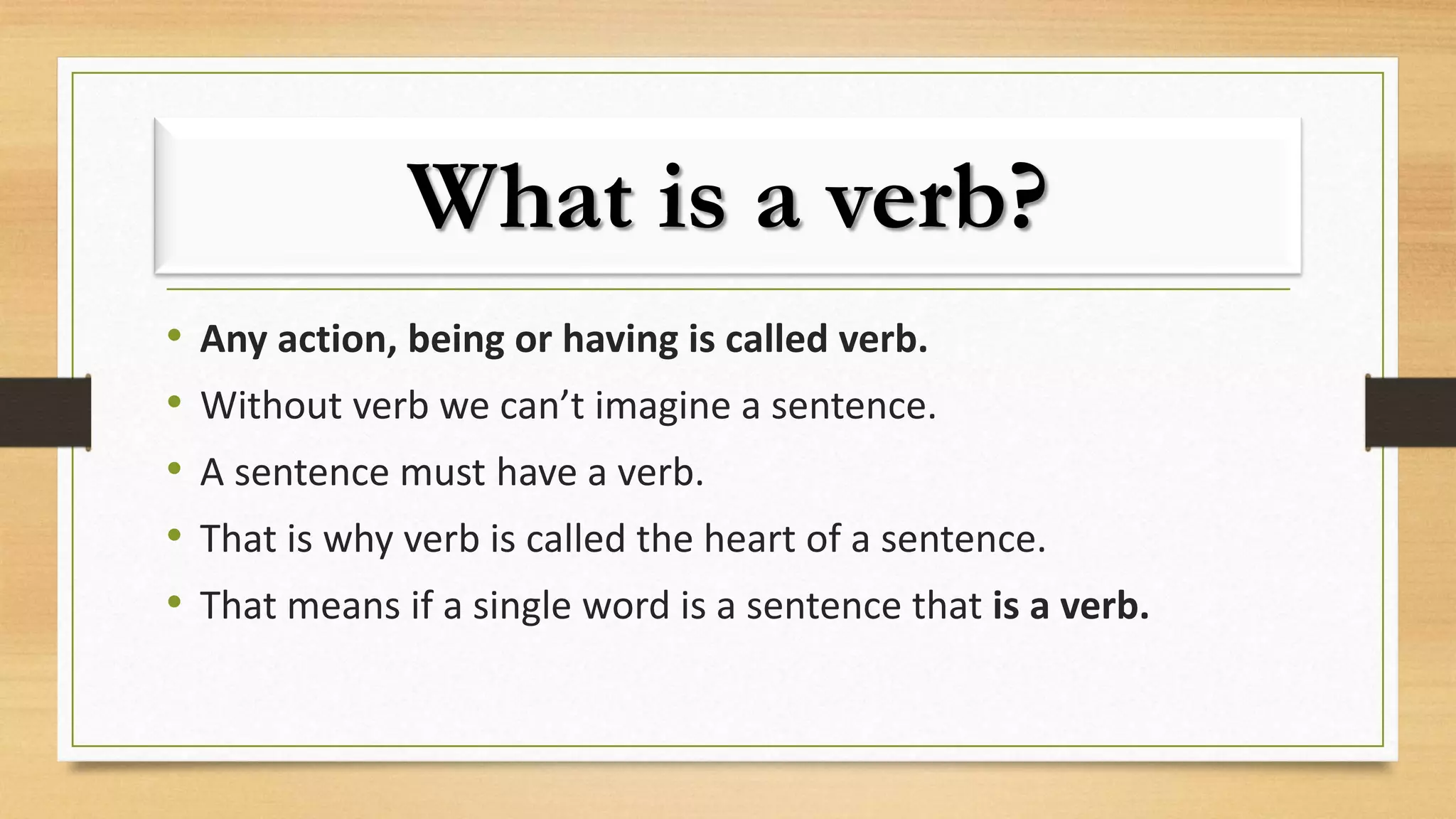 Basic English Grammar (Verb). | PPTX