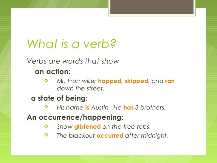 Verbs 1