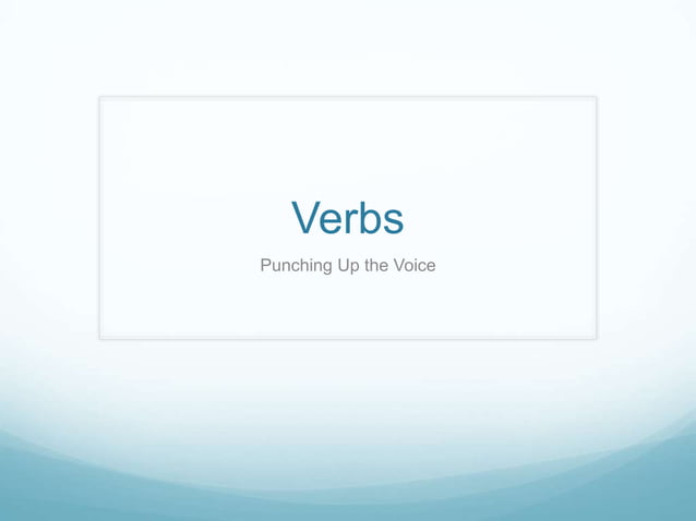 Verbs | PPTX