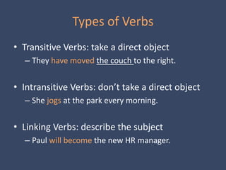 Verbs | PPT