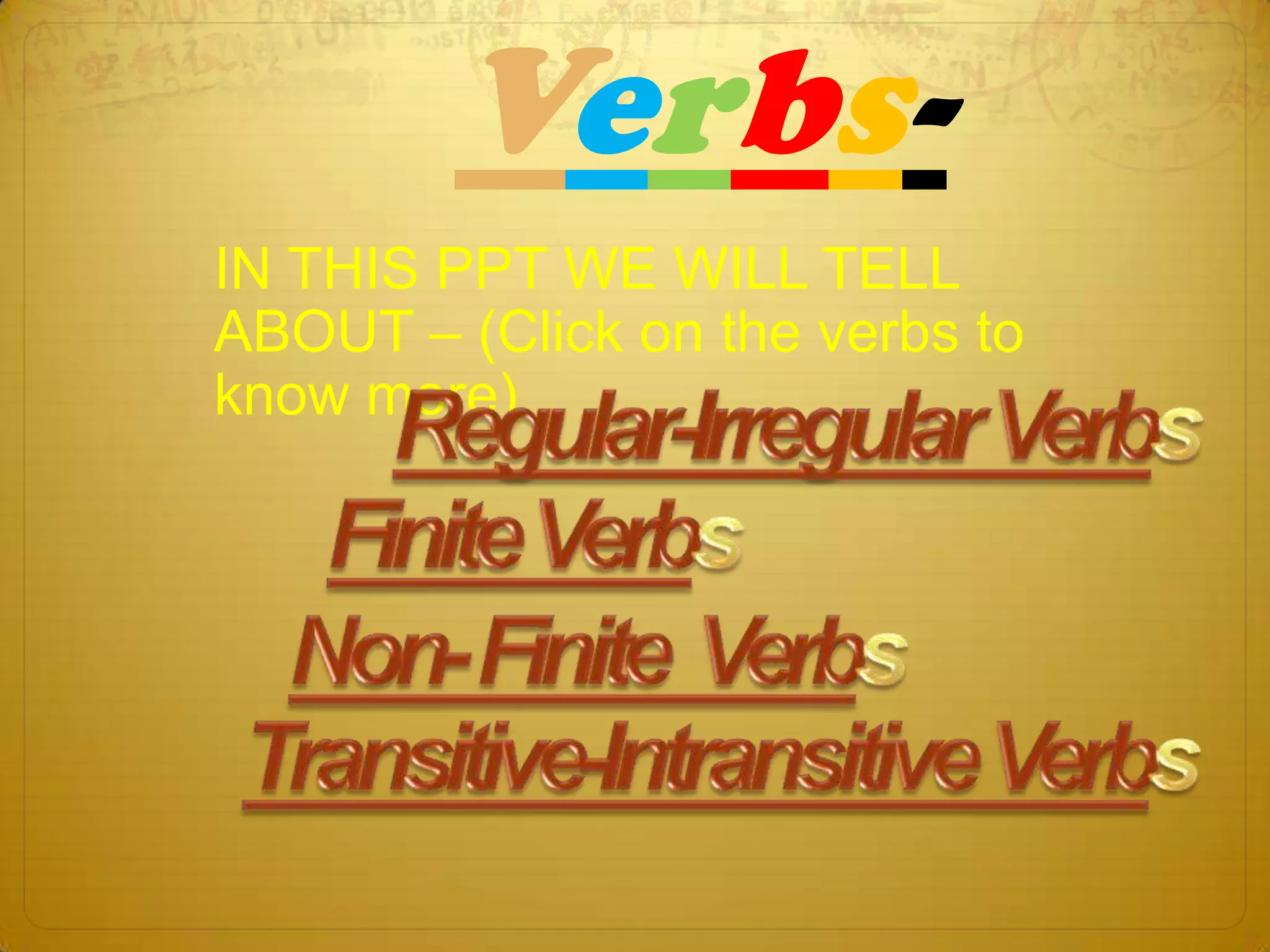 Verbs | PPT