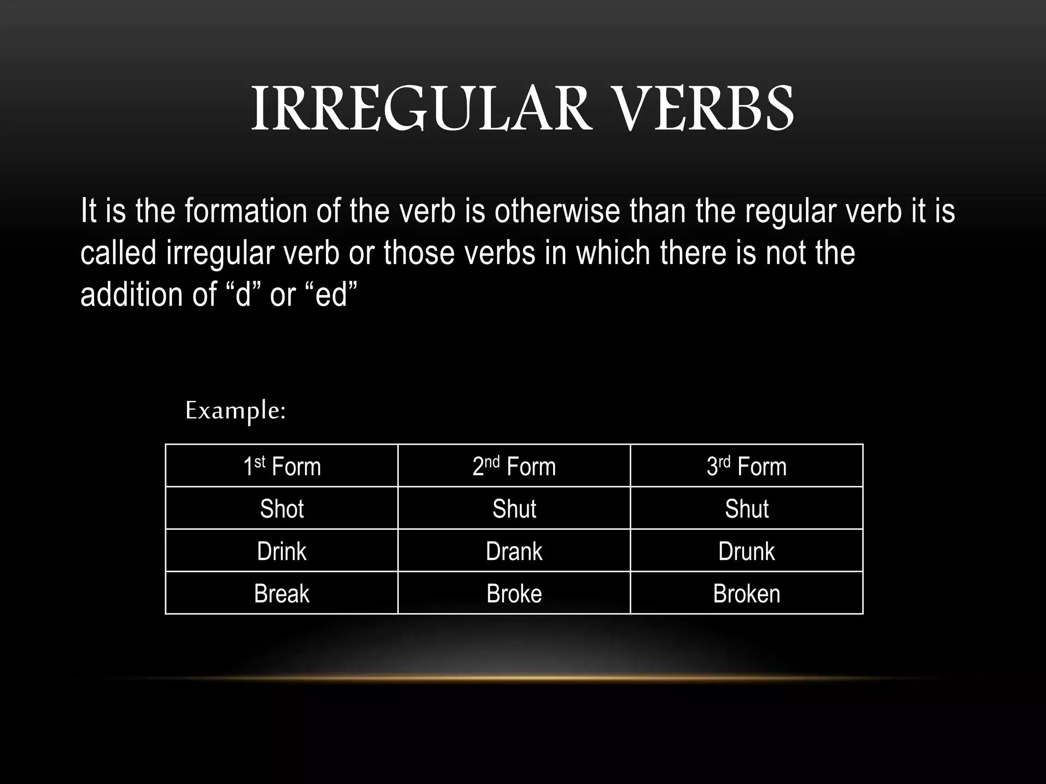 Presentation On Verbs | PPTX