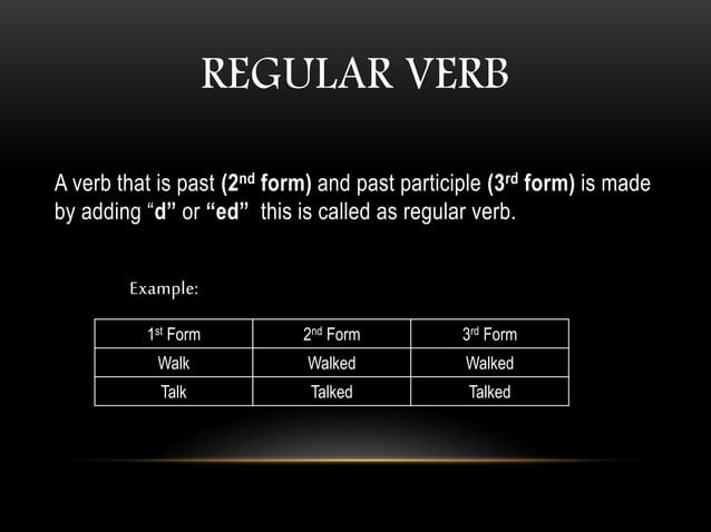 Presentation On Verbs | PPTX