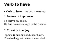 Verbs , primary verbs, actions verb and examples | PPT