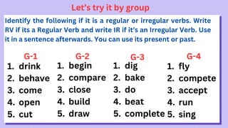English Grade 4. Verbs and its Types. ThirdQ | PPTX