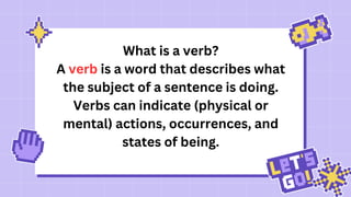 Types Of Verbs 4th Grade
