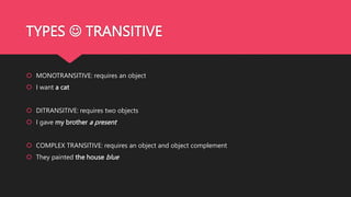 VERBS.definition, types and examples. Overview | PPTX