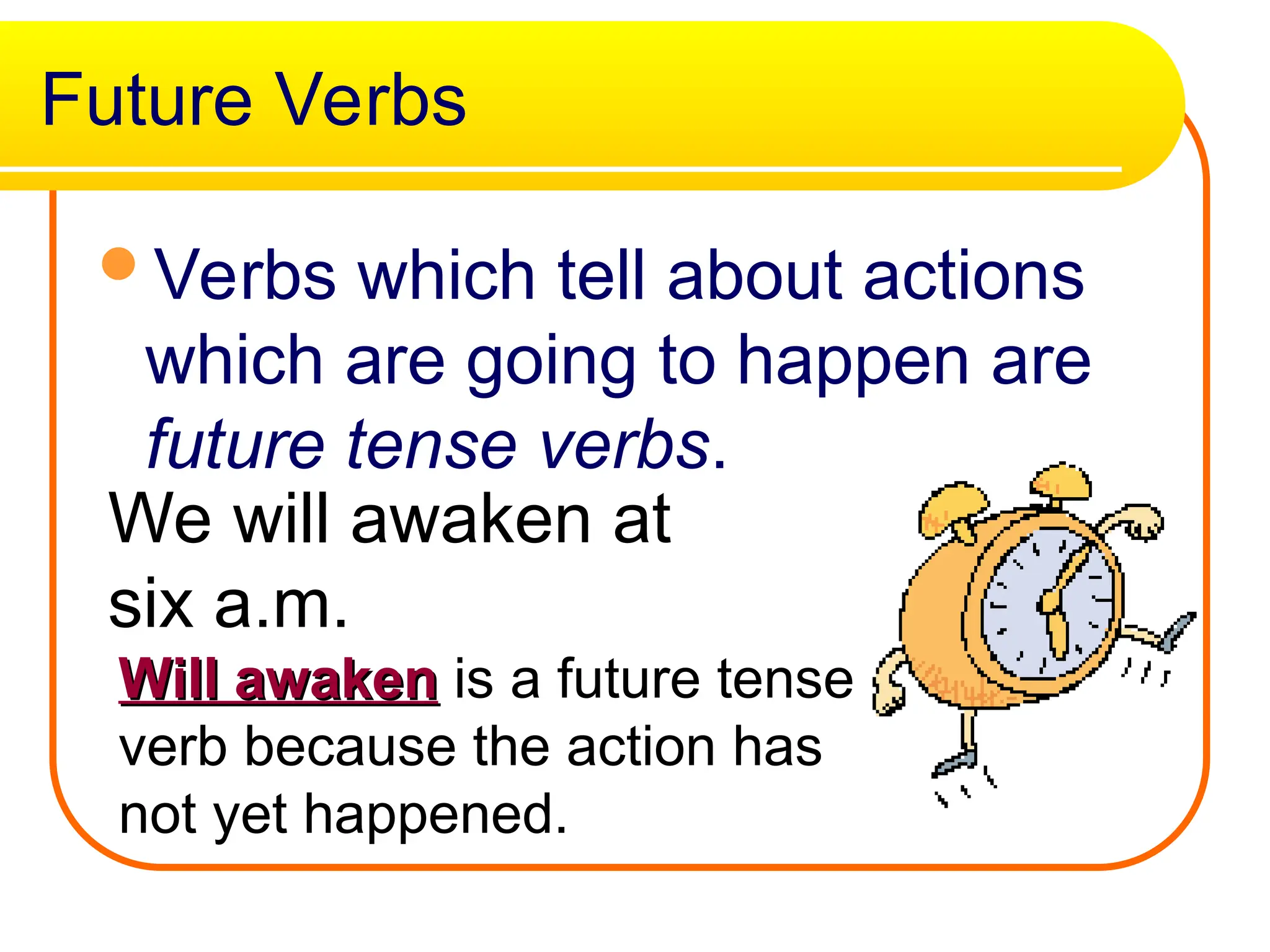 Action Verbs in different tenses in English | PPT
