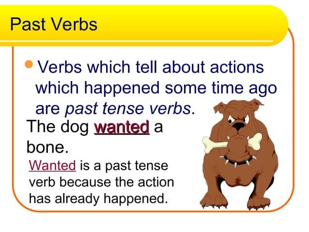 Action Verbs in different tenses in English | PPT
