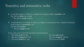 An introduction to Verbs, small PPT covering the basics | PDF