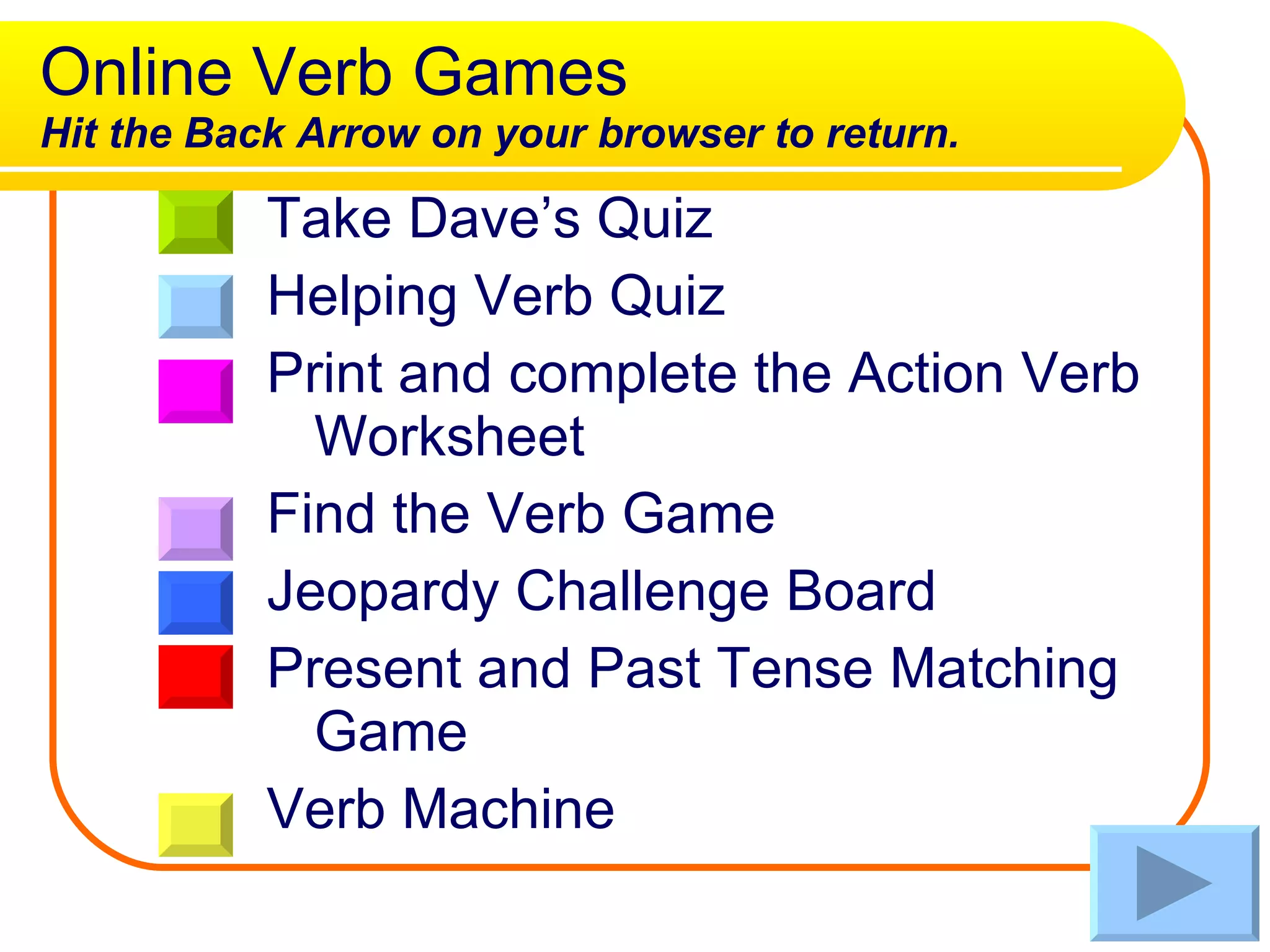 Verbs action | PPT