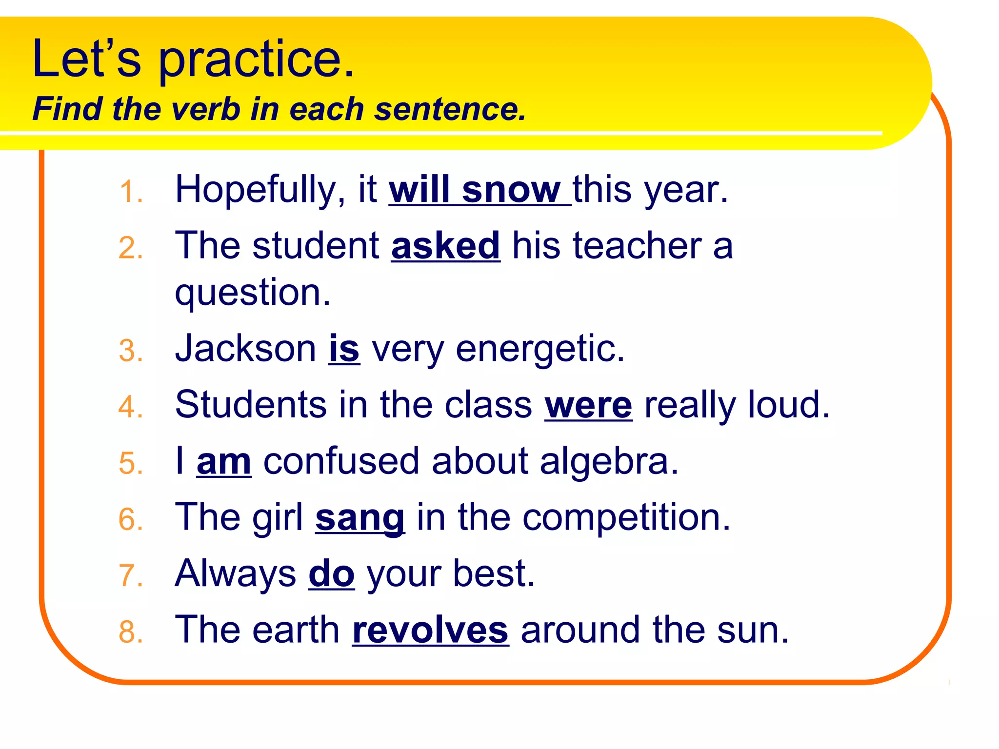 Types of Verbs | PPT