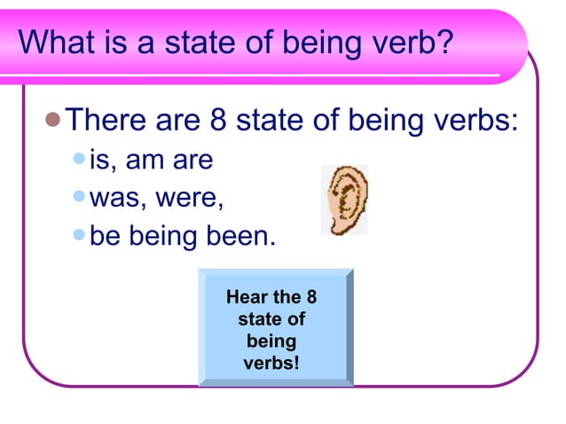 Verbs being | PPT