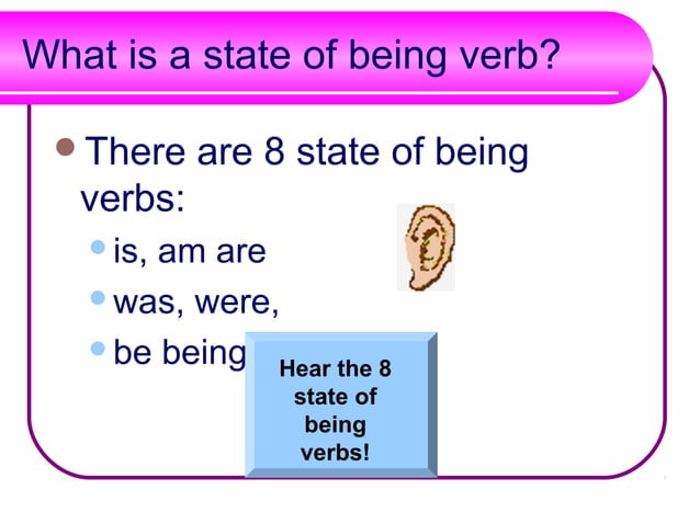 Verbs being | PPT