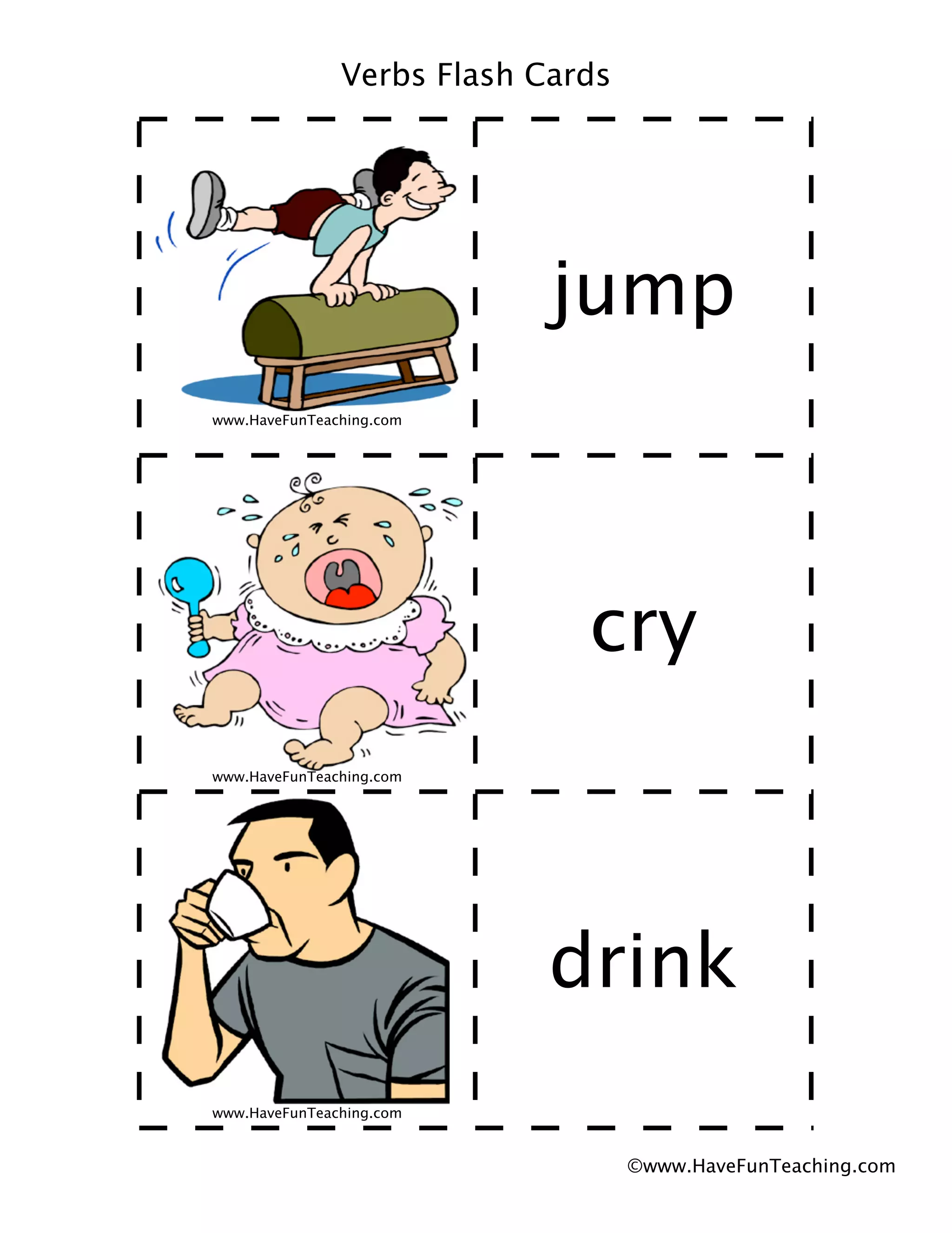 Verbs flash-cards | PDF