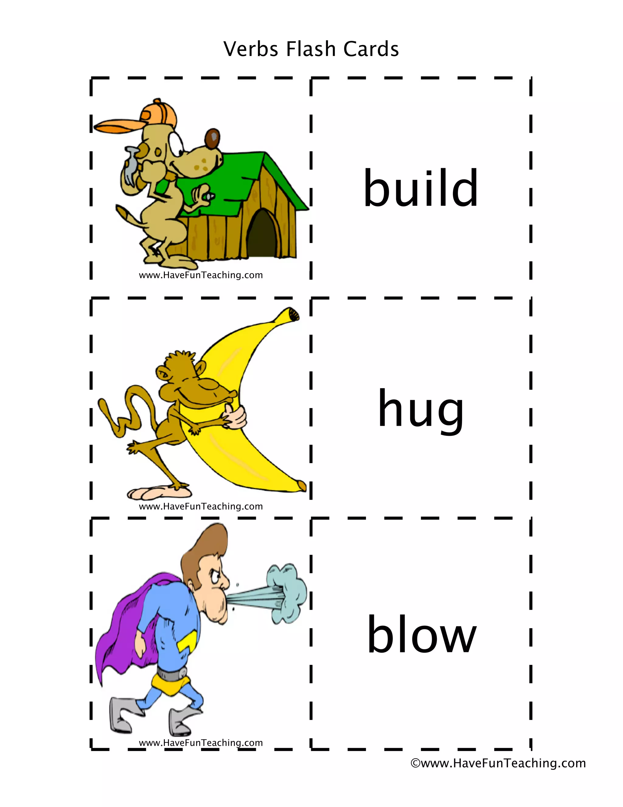 Verbs flash-cards | PDF