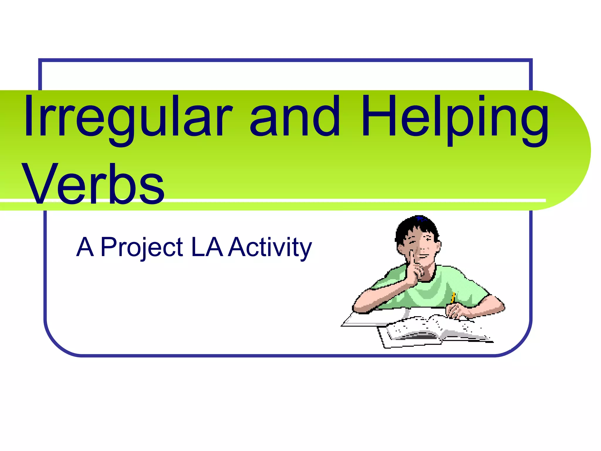 Verbs irregular | PPT