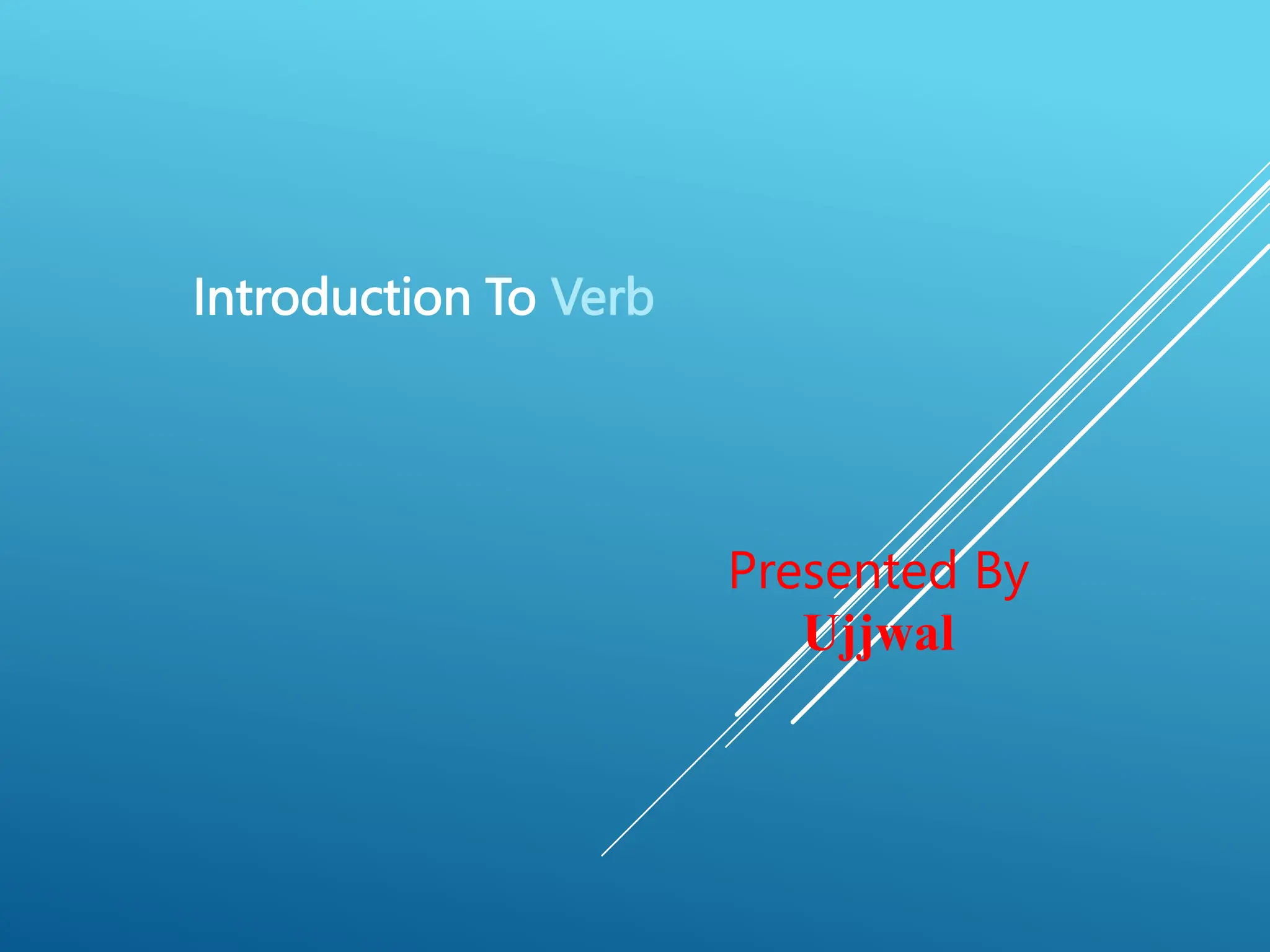 Verbs Presentation For Kids For Igcse Pptx