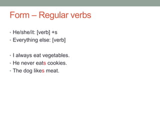 Verbs 1 - Present Simple | PPTX