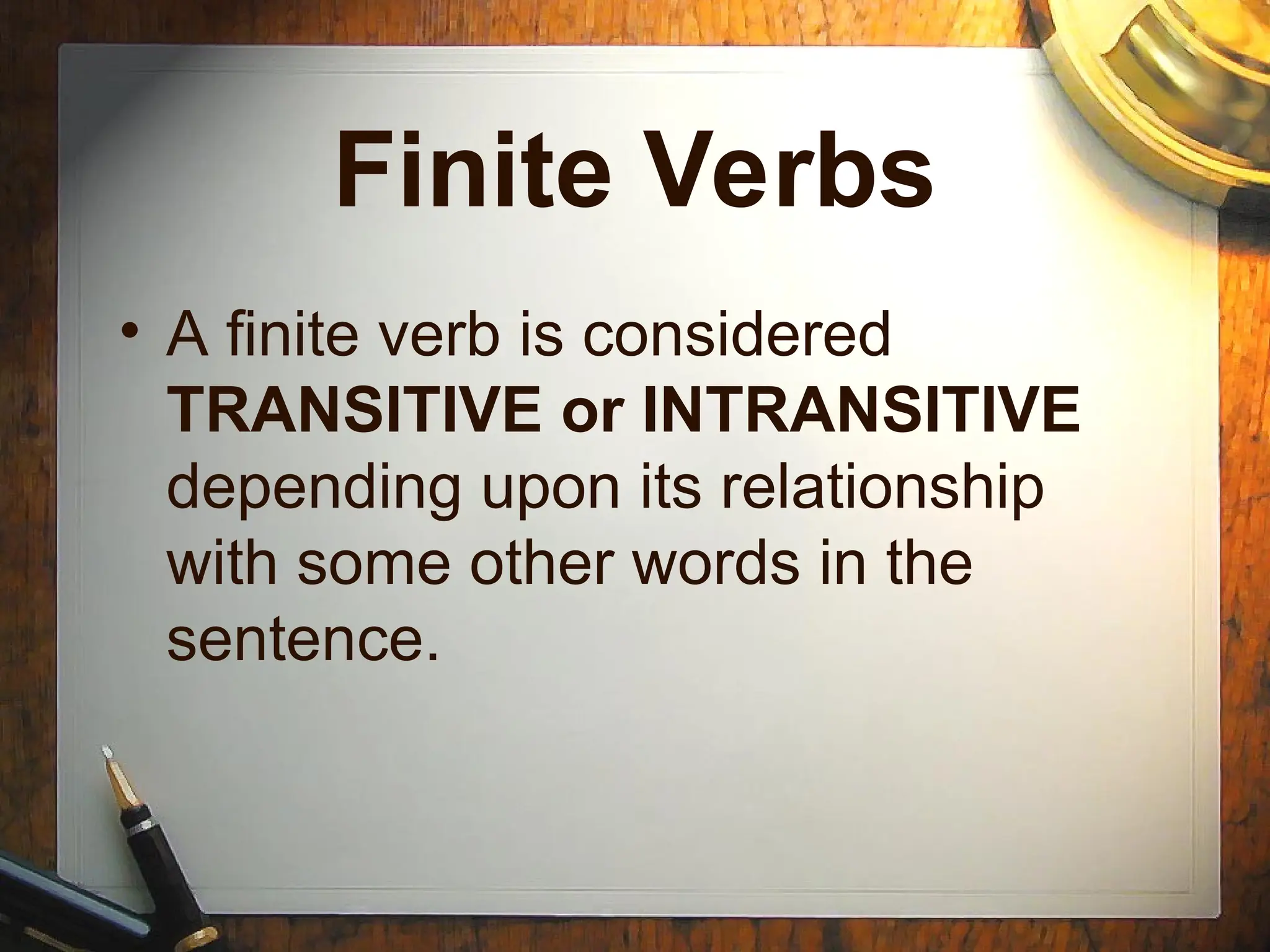 Verbs2.ppt to finite and non finite verbs | PPT