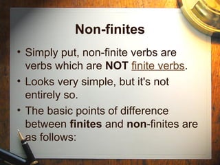 Verbs2.ppt to finite and non finite verbs | PPT