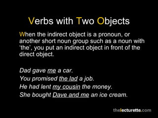 Verbs with Two Objects | PPT