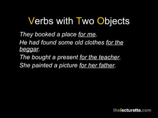 Verbs with Two Objects | PPT
