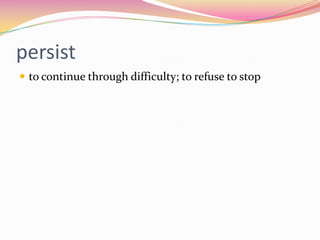 Preferred Words - Verbs | PPTX